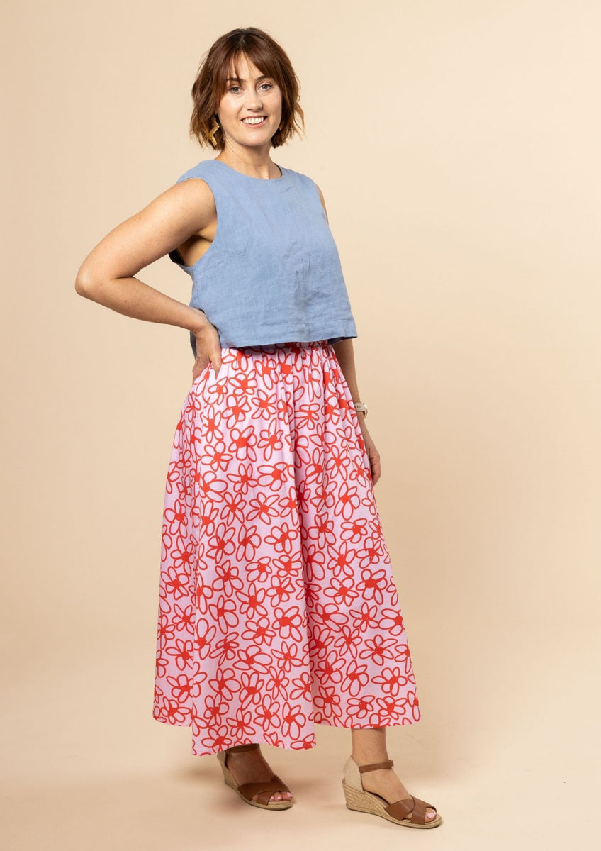 Colourful Bowie Womens Skirts Nz With Elasticated Waistband And Pockets Two Lou